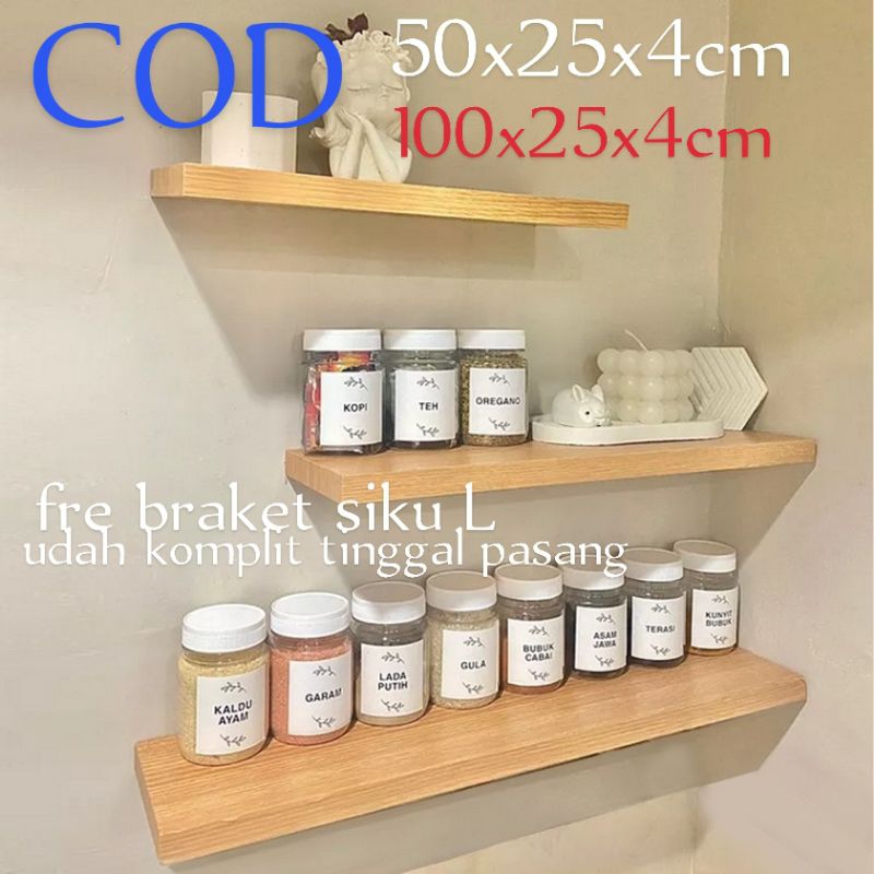 Jual Rak ambalan dinding melayang# Panjang 50.55.60.65.70.75.80.85.90 ...