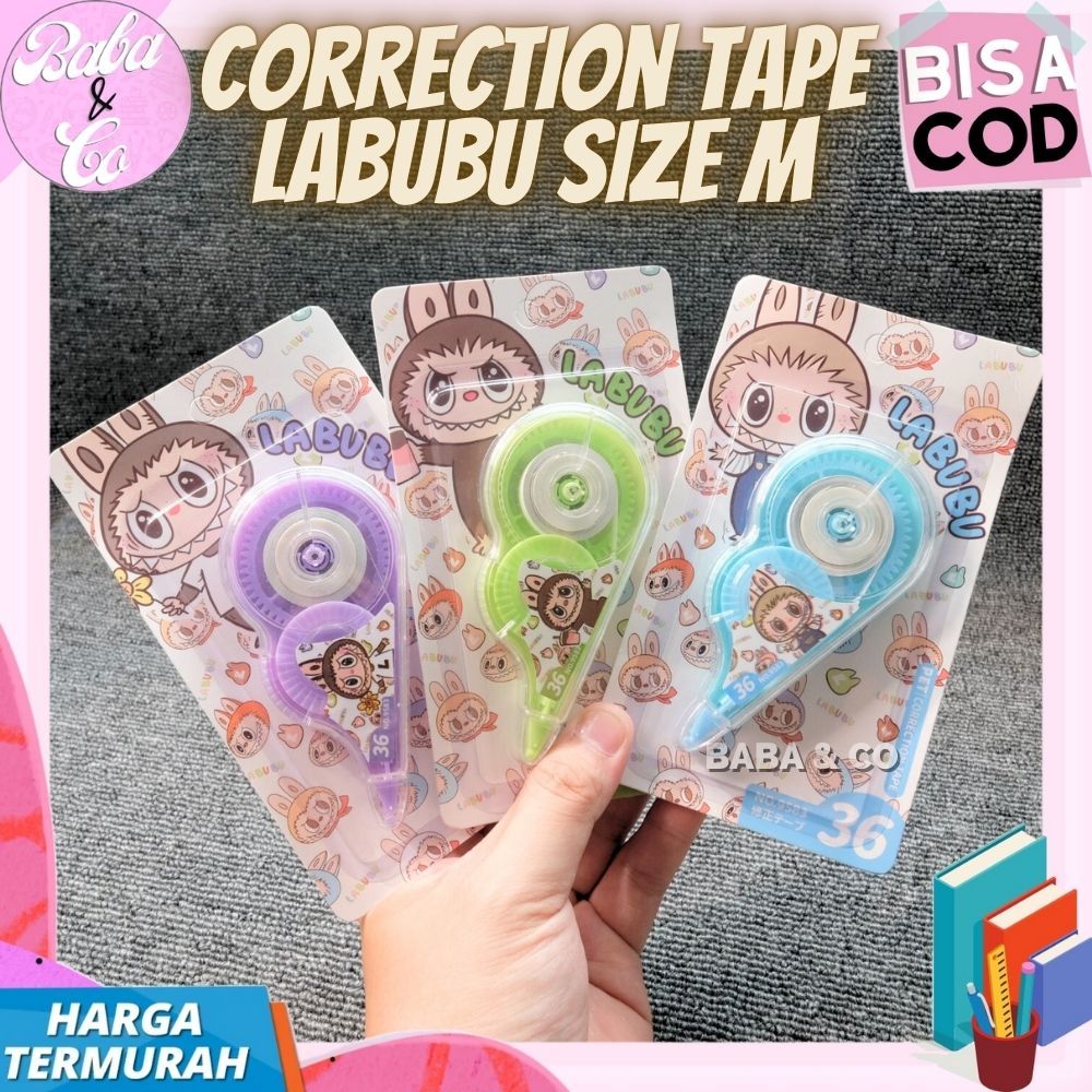 Jual CORRECTION TAPE LABUBU SIZE M TIP EX KERING LABUBU LUCU UNIK ...