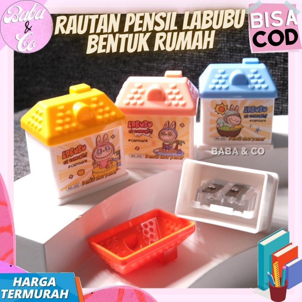 Jual SERUTAN LABUBU LUCU UNIK RAUTAN PENSIL BENTUK RUMAH LABUBU RAUTAN ...
