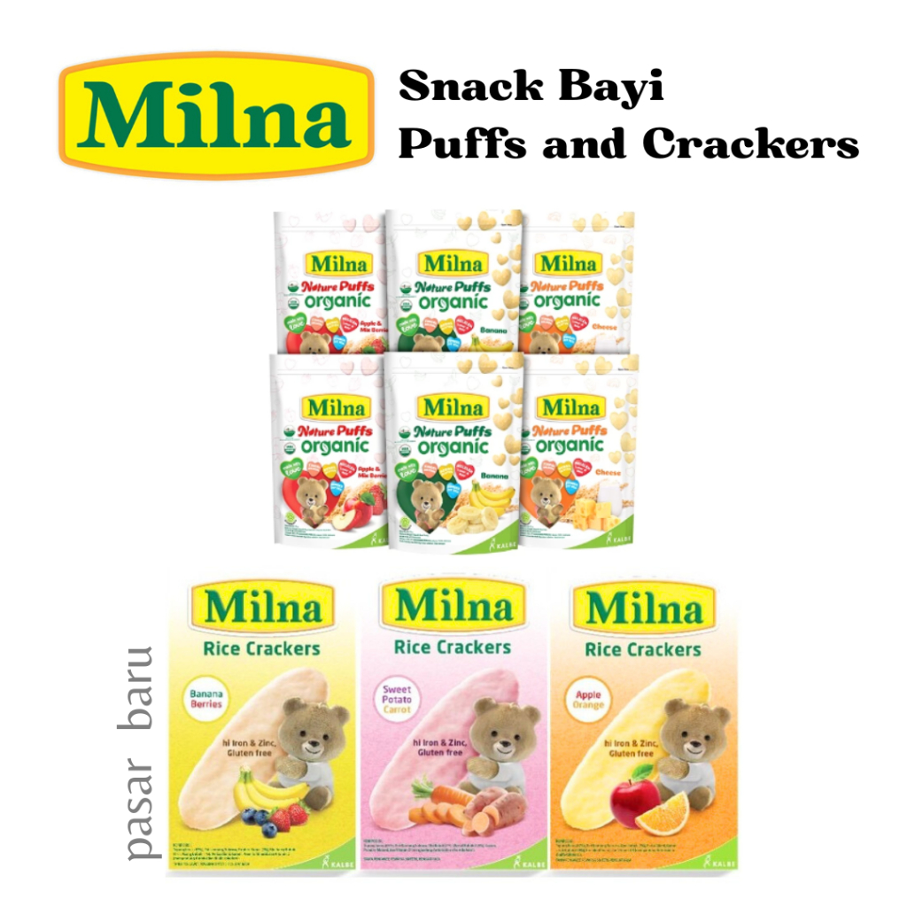 Jual Snack Bayi Milna - Puffs and Crackers - Nature Puffs Organic ...