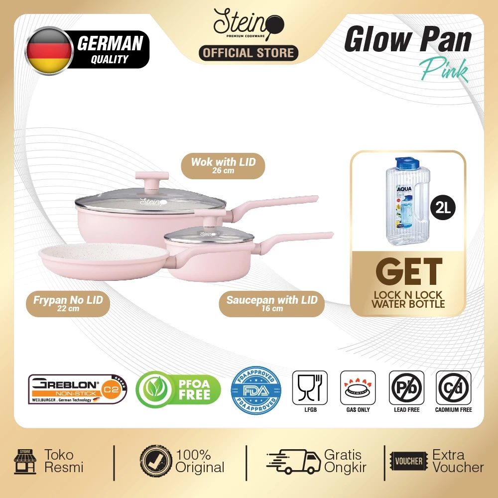 Jual Steincookware - Stein GLOW PAN Glowpan Set Complete Set SERIES ...
