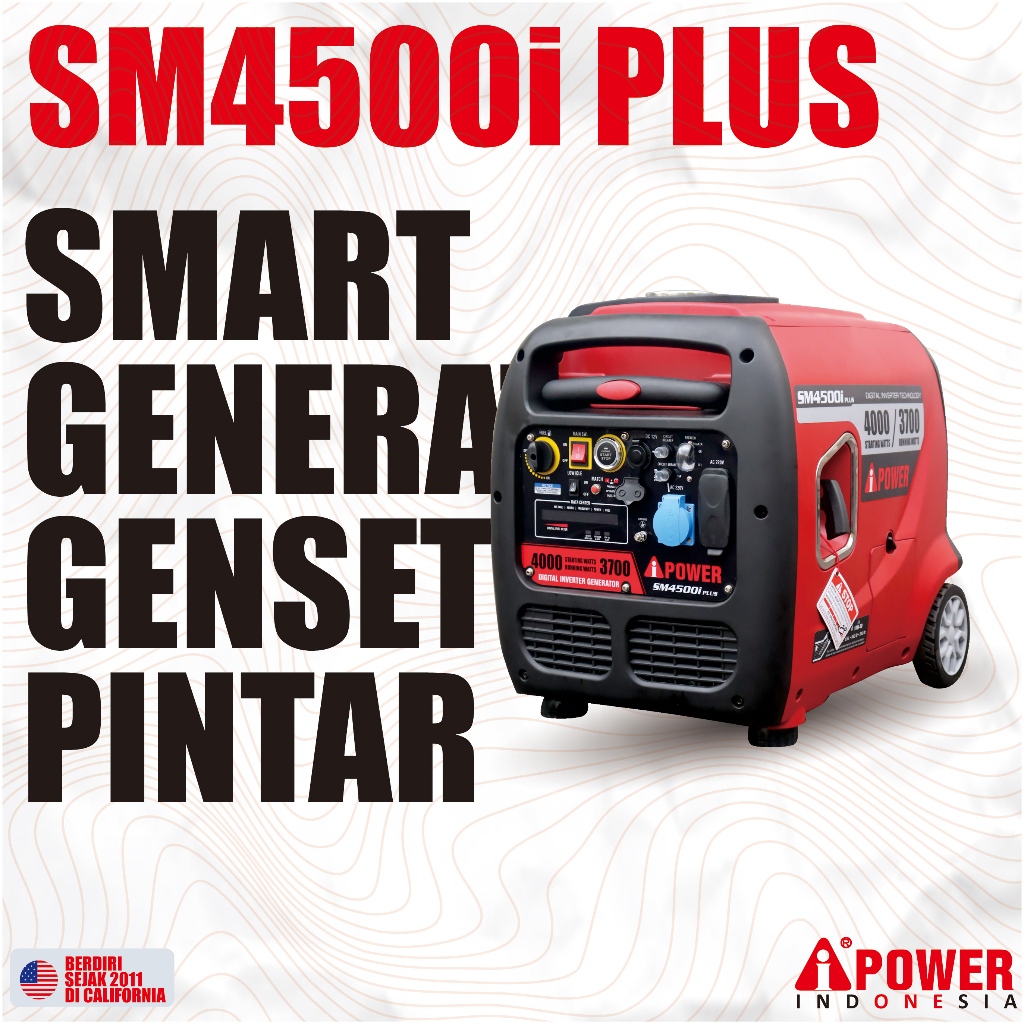 Jual SMART GENSET SMART GENERATOR AIPOWER SM4500-i PLUS | Shopee Indonesia