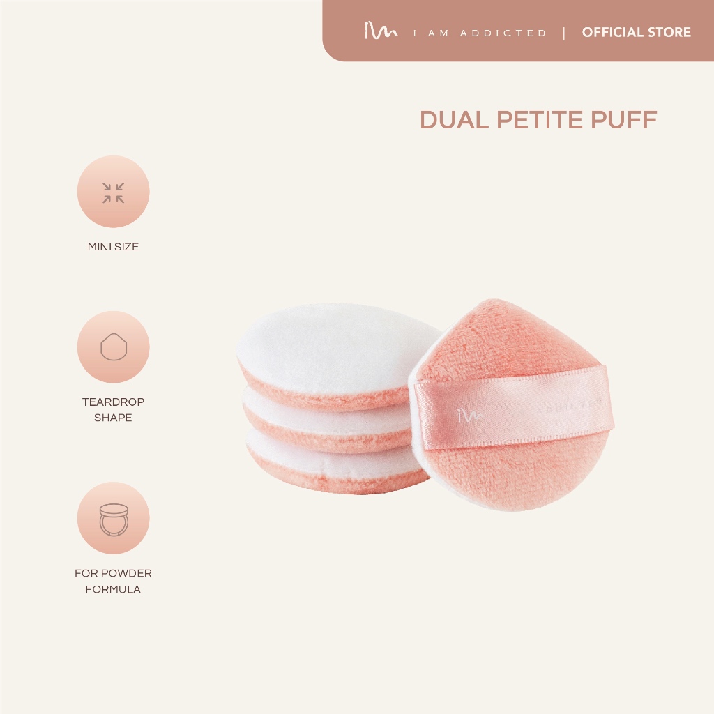 Jual Dual Petite Puff - I Am Addicted | mini powder puff | Shopee Indonesia