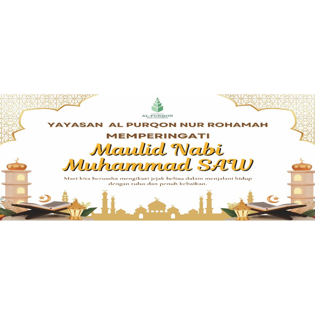 Jual Spanduk Banner Maulid Nabi Muhammad SAW Dekorasi Event | Shopee ...