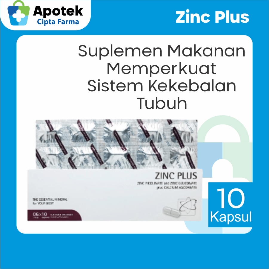 Jual Zinc Plus 10 Kapsul Zink Plus Obat Luka Obat Jerawat Zinc Vitamin ...