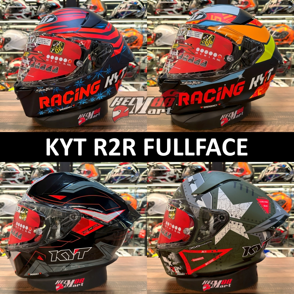 Jual KYT R2R (All Type) Helm Full Face - Helm KYT R2R MotoGP | Shopee ...