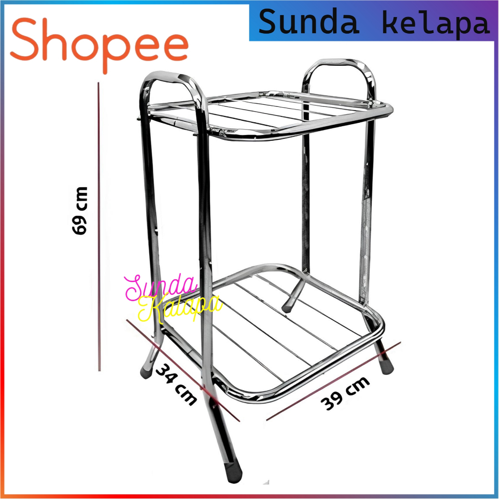 Jual Rak Dispenser Galon 2 Susun Besi Dapur Serbaguna Rak Dispenser Rak ...