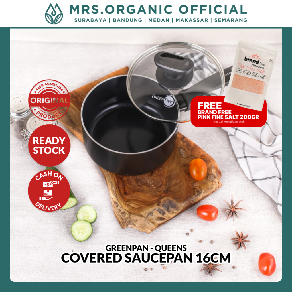 Jual Queens Cvd Saucepan GreenPan 16 cm | Shopee Indonesia