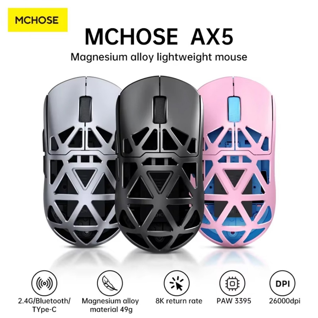 Jual MCHOSE AX5 Pro Max Magnesium Alloy Ultra-lighweight Wireless ...