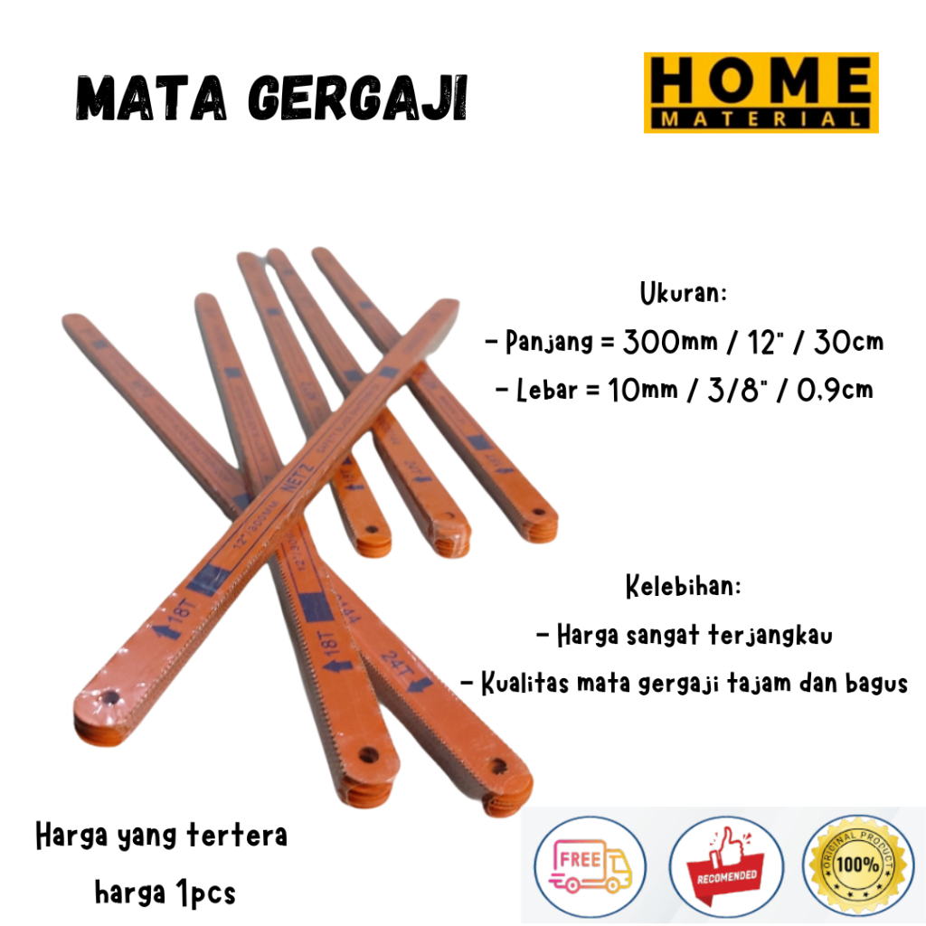 Jual Mata Gergaji Besi 12 inch 300 Mm Kayu Pipa Pvc Mata Gergaji Besi ...