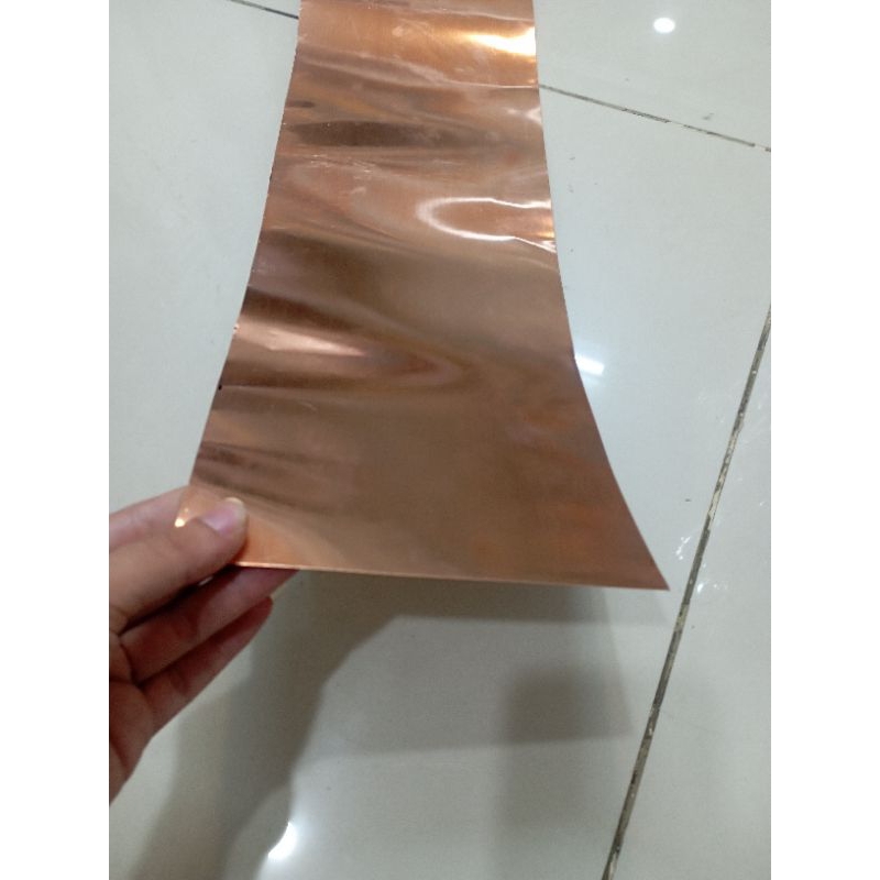 Jual Plat Tembaga Asli Tebal 0,3mm x 300mm x 500mm Plat Tembaga Copper ...