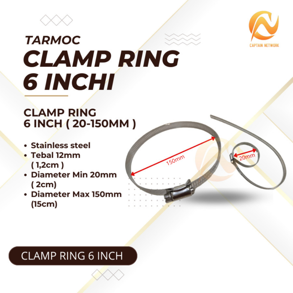 Jual Klemring 6 Inchi dan 9 inchi Pengikat ODP klem ring Clamp Selang ...
