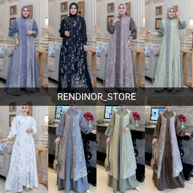 Jual AZZAHRA DRESS DAN MAHIRA SET 2 IN1( INNER DAN OUTER) BY FAYOLA ...