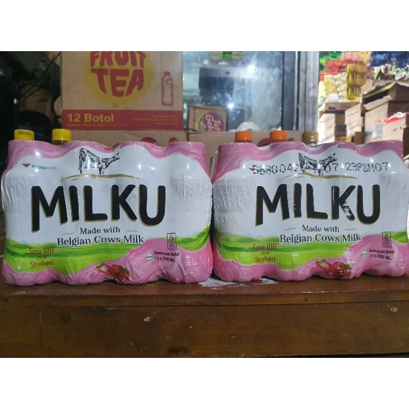 Jual MILKU Susu UHT 200ML | MILKU Susu UHT 1 KARTON ISI 12 BOTOL ...
