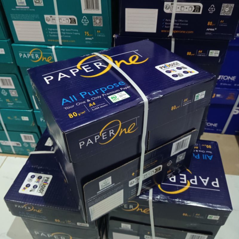 Jual KERTAS HVS A4 80 GRAM PAPERONE ( DUS ) | Shopee Indonesia