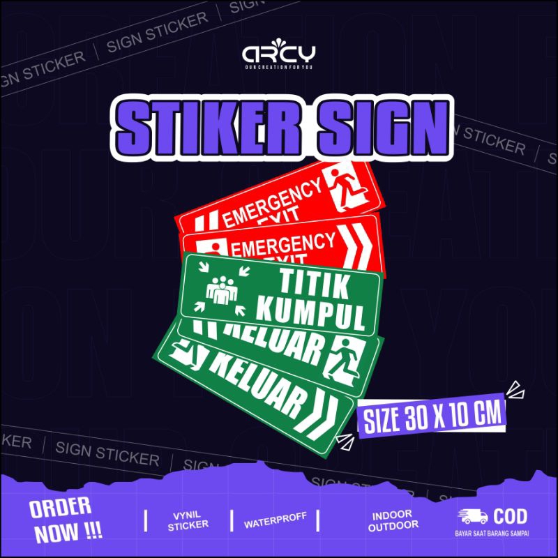 Jual Stiker Emergency Exit Titik Kumpul | Shopee Indonesia