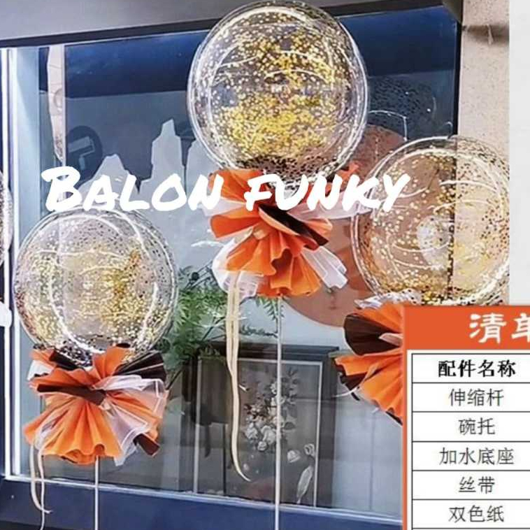 Jual Balon PVC Bobo transparan Isi Glitter 20 inch Polos | Shopee Indonesia