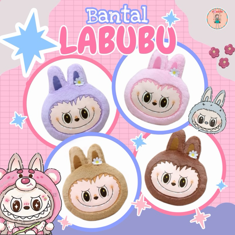 Jual Bantal Kepala Labubu/40CM Bantal Labubu The Monster Macaroon bahan ...