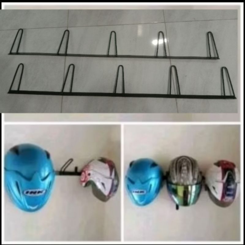 Jual gantungan helm minimalis/rak helm dinding/ rak gantung helm | Shopee Indonesia
