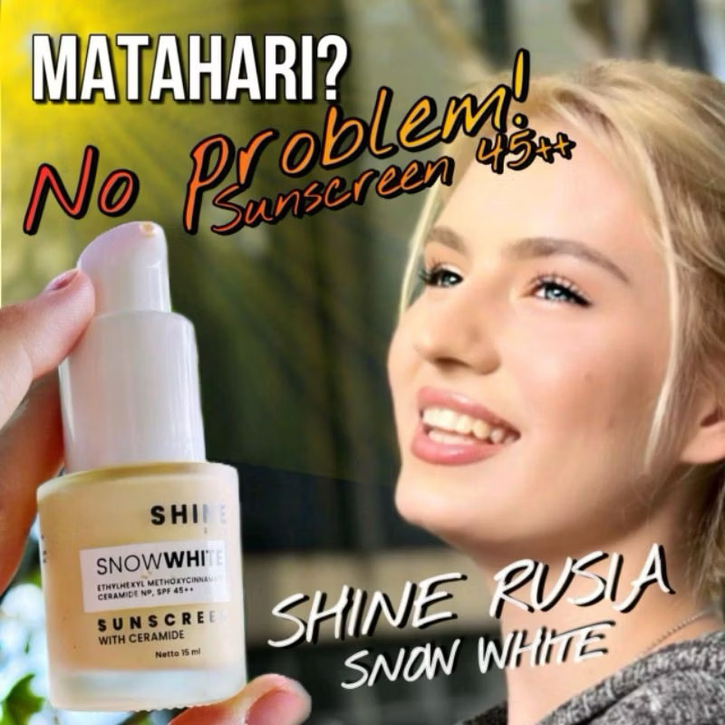 Jual Snow White Sunscreen SPF 45++ Shine Rusia | Shopee Indonesia