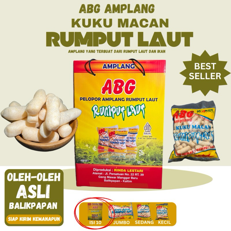 Jual Amplang Kuku Macan Rumput Laut Khas Balikpapan 1 Box isi 10 ...