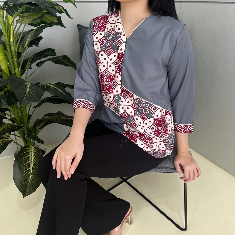 Jual ALYS BATIK - Raya Blouse Batik Wanita Busui | Shopee Indonesia