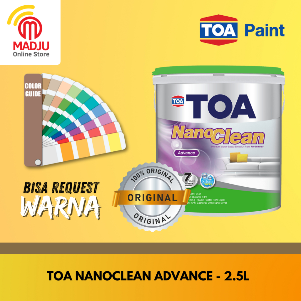 Jual TOA NANOCLEAN ADVANCE 7 TAHUN KETAHANAN CAT TEMBOK INTERIOR LUXURY ...