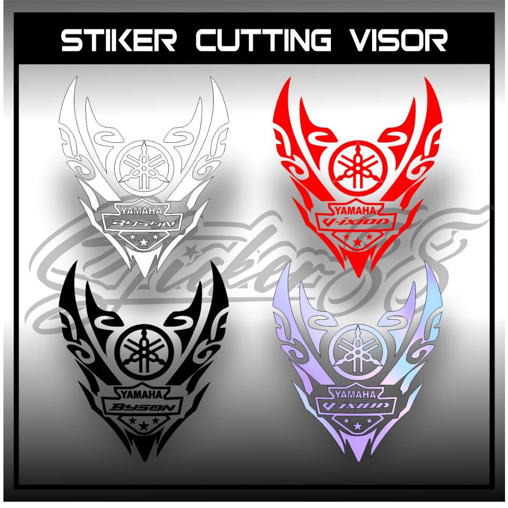 Jual Stiker Cutting Visor Yamaha Vixion / sticker visor yamaha byson ...