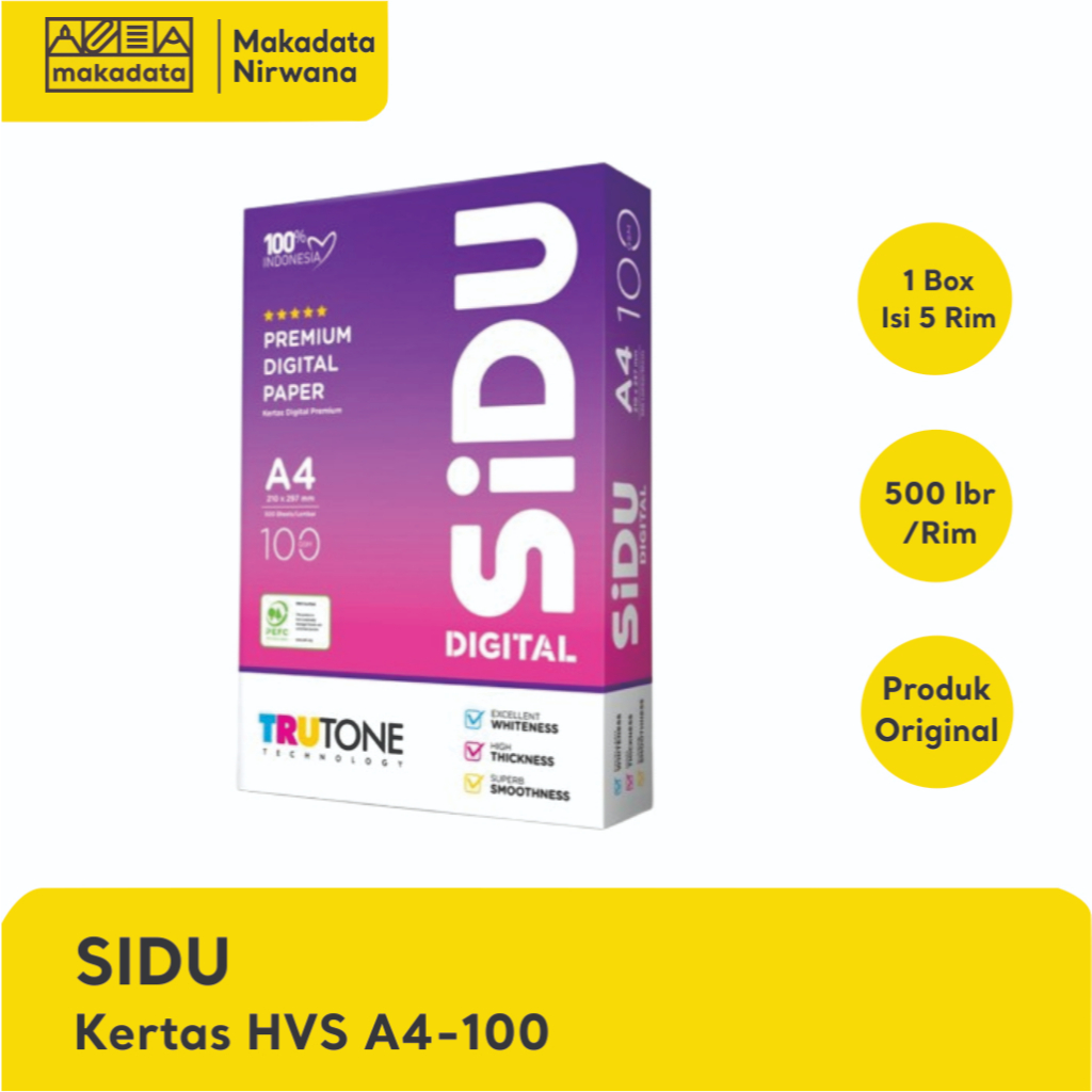 Jual SIDU KERTAS HVS/PRINT/FOTO COPY A4-100 (1 PCS) | Shopee Indonesia