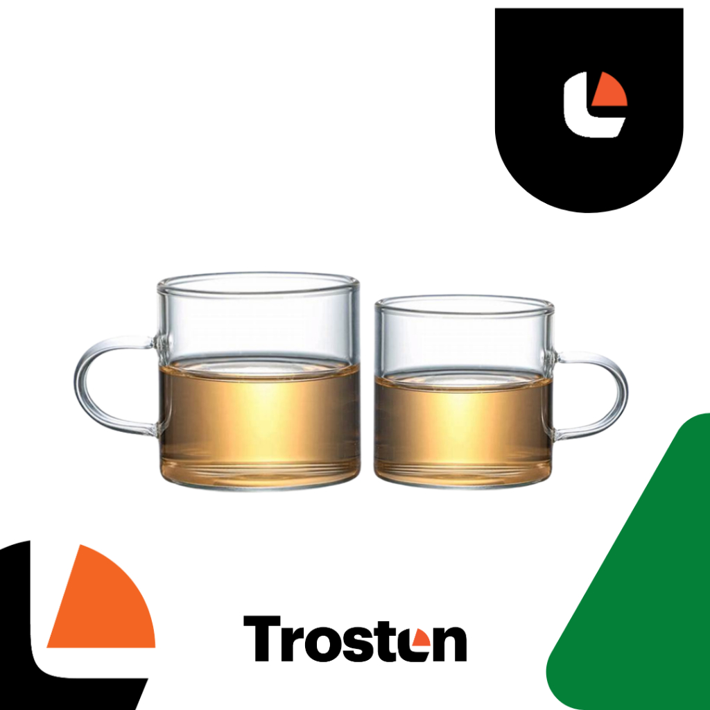 Jual Tea Glass with Handle - Gelas Teh dengan Gagang Bahan Kaca Borosilicate 80ml & 130ml ...
