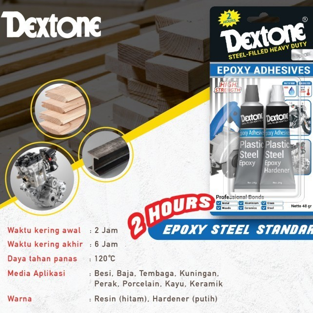 Jual Lem Epoxy Plastic Steel Dextone 2 Hours | Shopee Indonesia