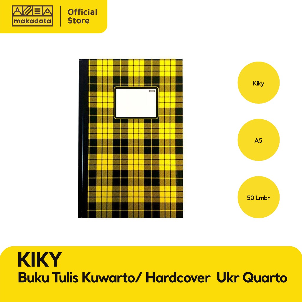 Jual BUKU TULIS KWARTO KUARTO QUARTO HARDCOVER ISI 50 LEMBAR KIKY ...