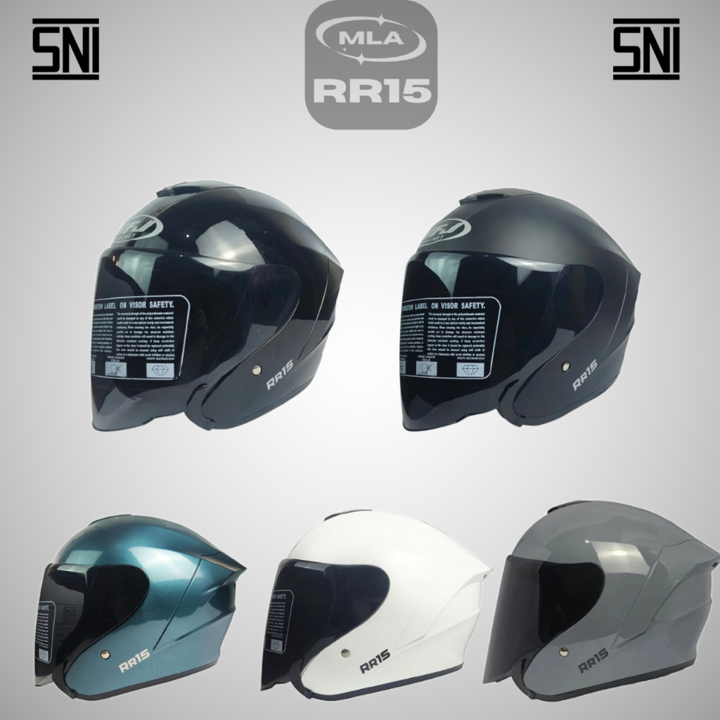 Jual HELM HALF FACE MLA RR15 KAIROZ 2 SOLID SNI / HELM HALF FACE / HELM ...