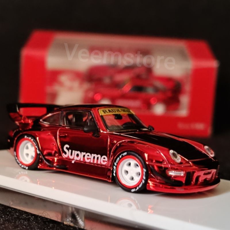 Jual Die Cast 1:64 Porsche RWB 993 GT Wing Red Chrome SUPREME [Fast ...