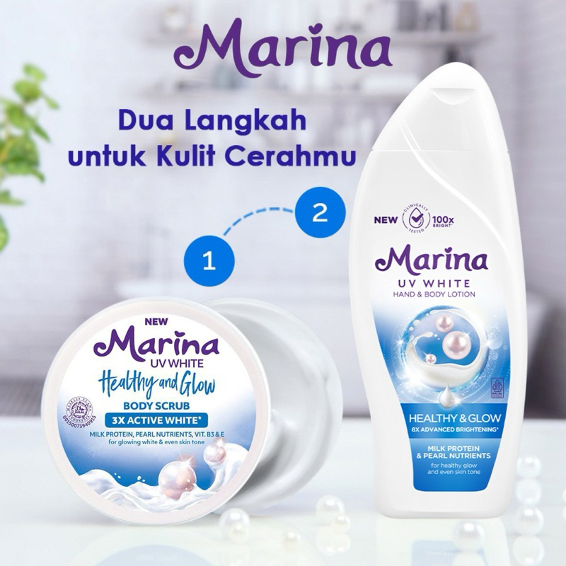 Jual MARINA UV White Hand & Body Lotion Healthy & Glow 8x Advanced ...