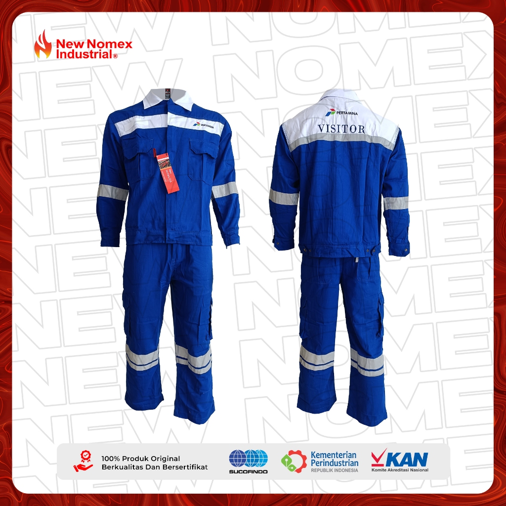 Jual Wearpack Two Pieces Pertamina Anti Api New Nomex IIIA Garansi 100% ...