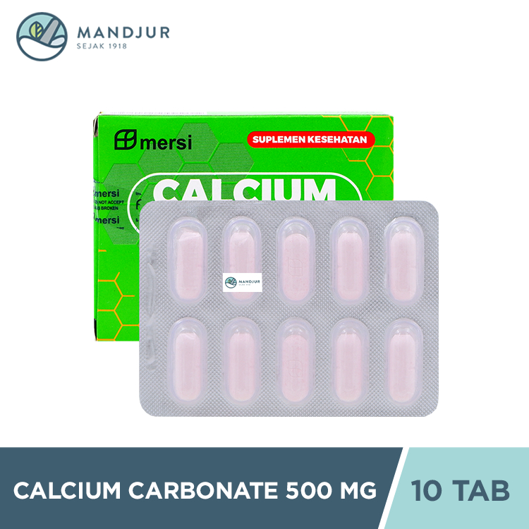 Jual Calcium Carbonate 500 mg 10 Tablet - Suplemen Kalsium dan ...