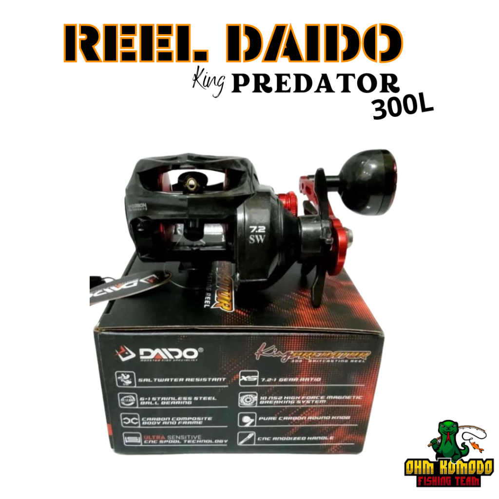 Jual REEL DAIDO KING PREDATOR SW CARBON BODY 300L 200L | Shopee Indonesia