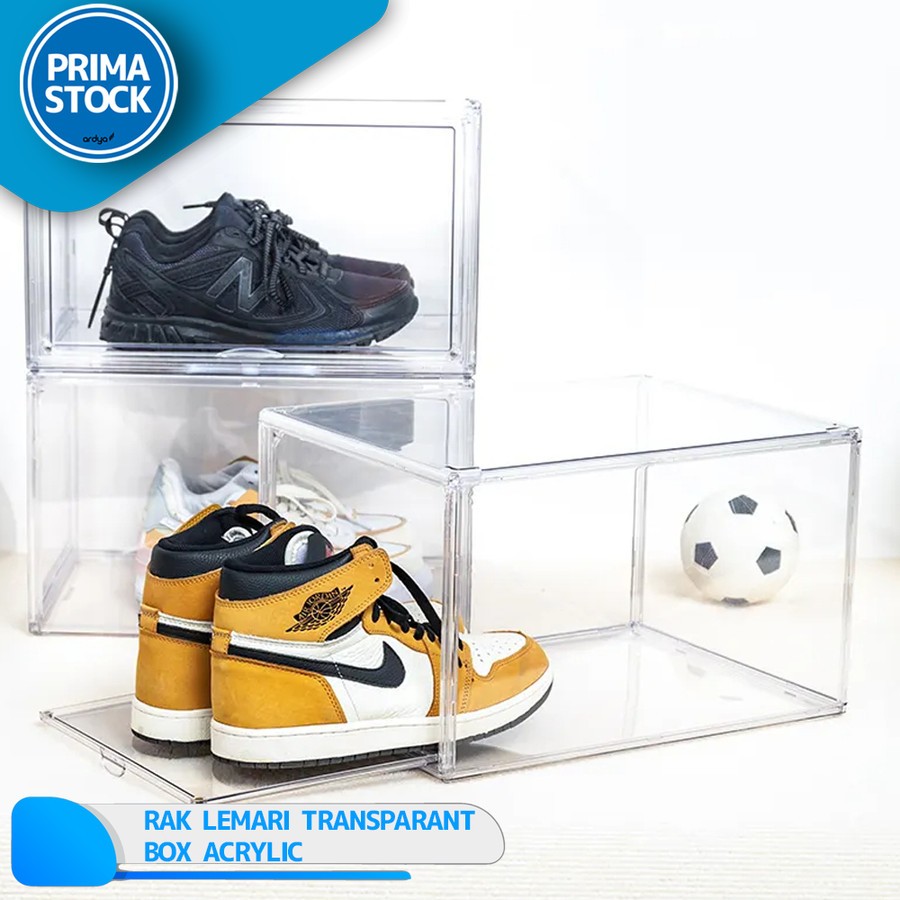 Jual Kotak Sepatu Tas Buku Akrilik Acrylic Shoe Sneakers Bag Storage ...