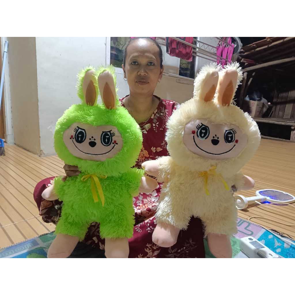 Jual Boneka Labubu The Monster Macaron Label SNI ukuran 45cm Bahan Bulu ...