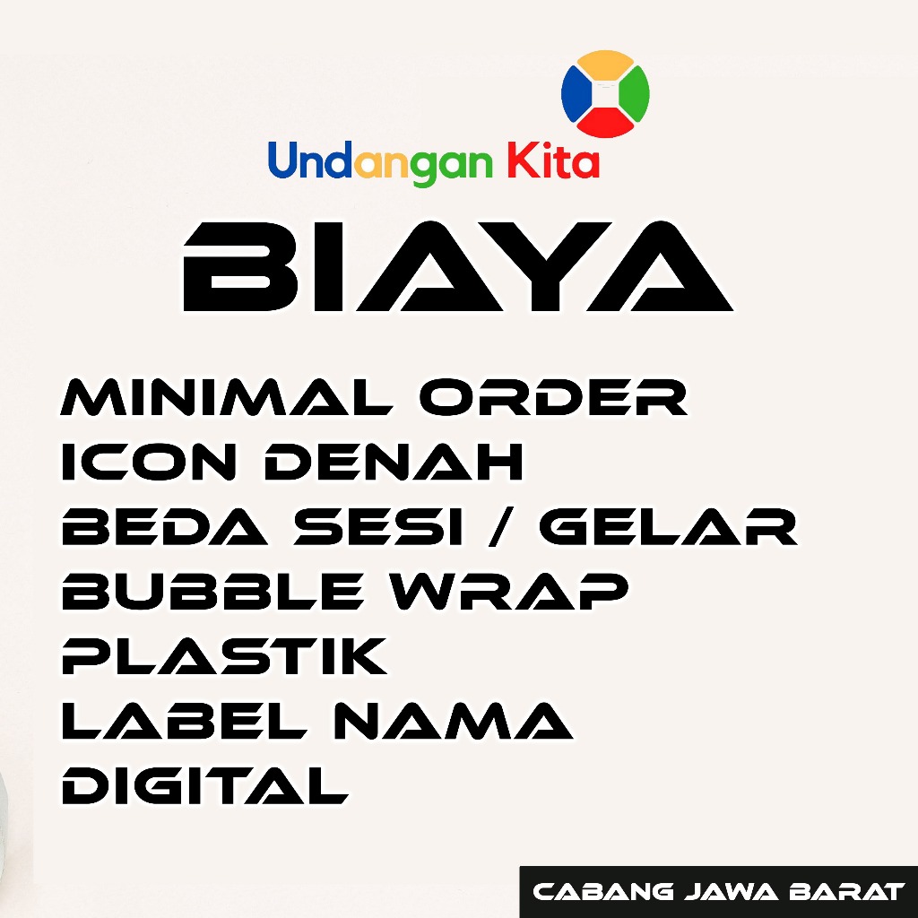 Jual Undangan Kita Bandung Biaya Tambahan - Bubble Wrap - Icon / Beda Sesi / Bubble / Plastik ...