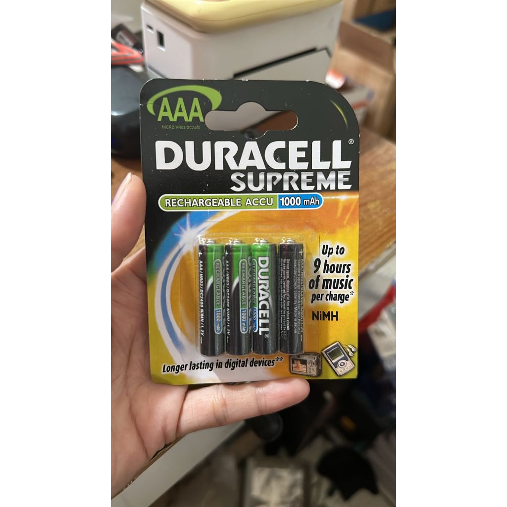 Jual Baterai Cas Batre Battery Rechargeable Duracell AAA /A3 1000Mah 1 ...