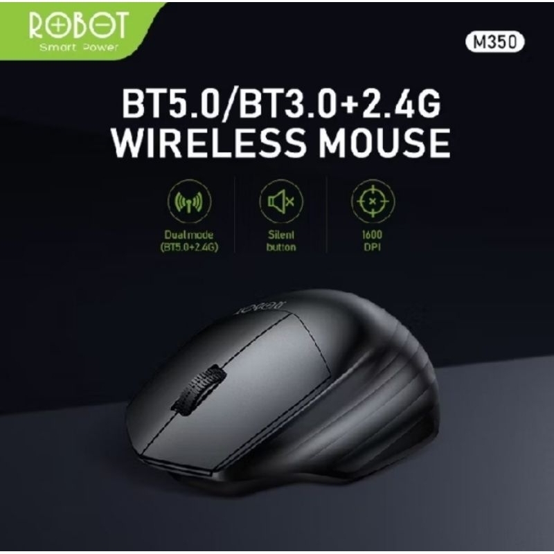 Jual ROBOT Mouse Wireless M350 Silent Click 1600DPI dengan Receiver USB ...