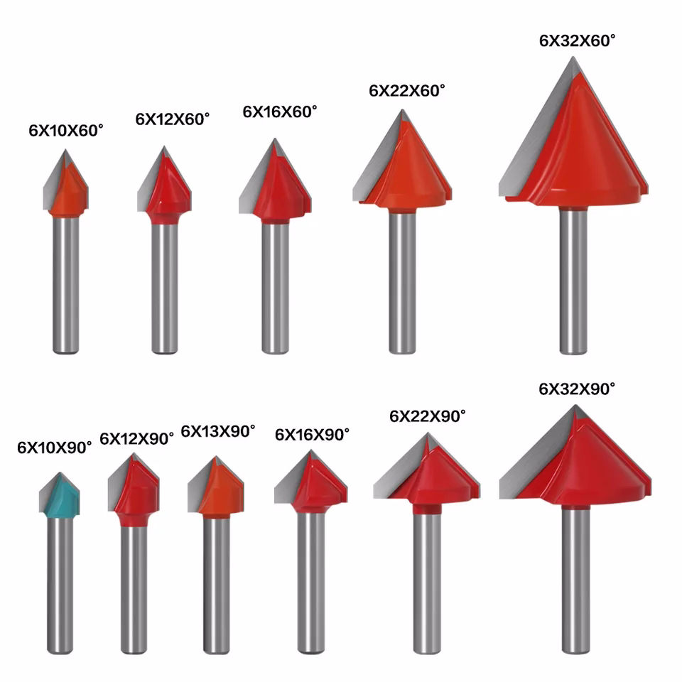 Jual Mata CNC Router Bit V Groove 3D Bits Shank 6mm | Shopee Indonesia