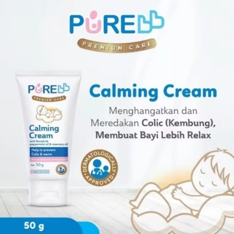 Jual Pure BB Calming Cream Baby Rub Cream Anti Colic Calming Cream ...