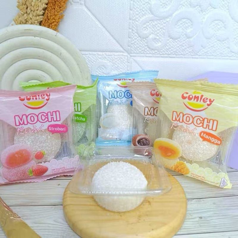 Jual mochi viral/ MOCHI CONLEY VIRAL TABURAN KELAPA MOCHI DOUBLE COKLAT ...