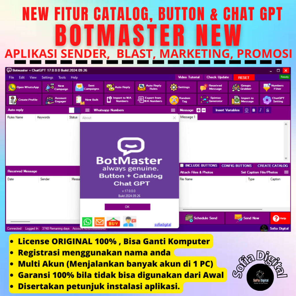 Jual BOTMASTER 17 + ChatGPT, Button, Catalog (Original & Bergaransi ...
