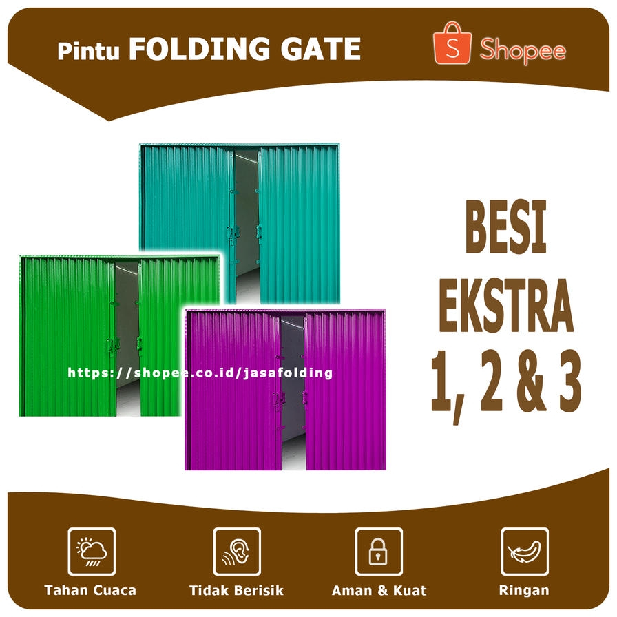 Jual Besi Ekstra - Pintu Folding Gate Rolling Door Harmonika Garasi ...