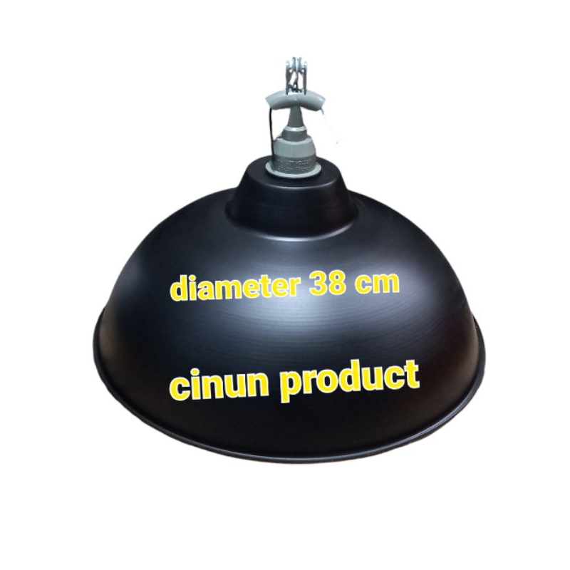 Jual kap lampu gantung industri 38 cm fiting keramik | Shopee Indonesia
