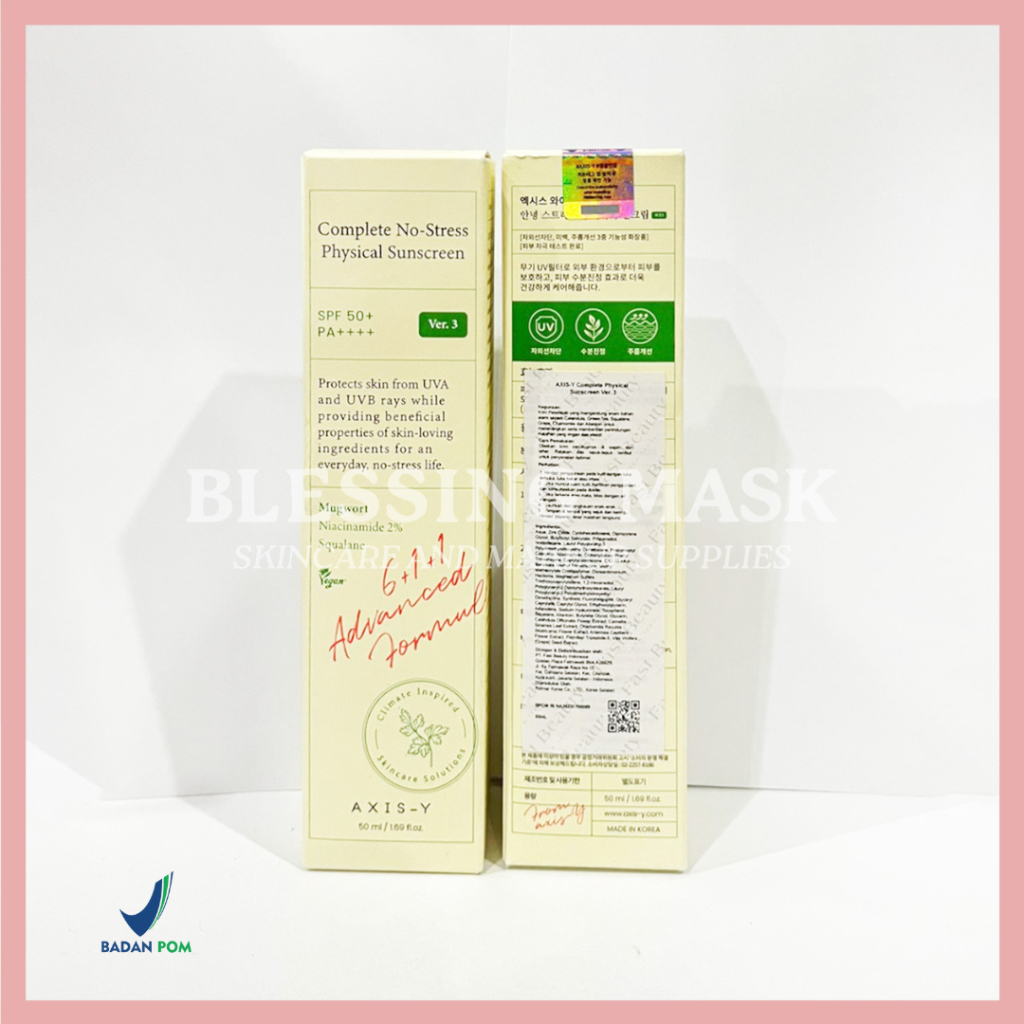 Jual AXIS-Y - Complete No-Stress Physical Sunscreen Version 3 - 10mL ...